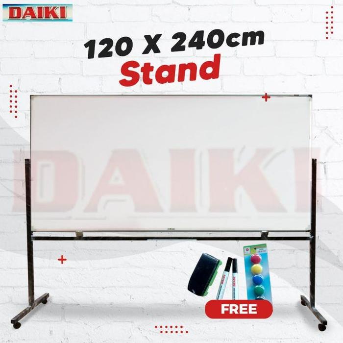 Jual Papan Tulis / Whiteboard Daiki Magnetic Double Face Stand Uk ...