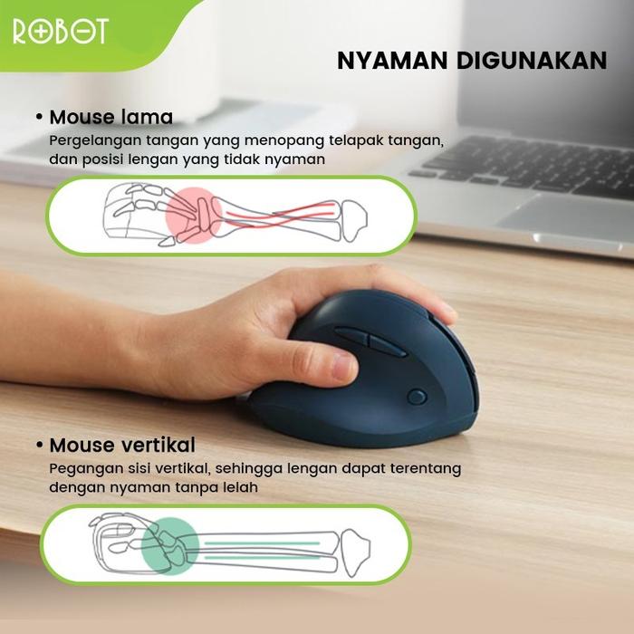 Jual Robot Guru Master 1 Mouse Wireless Vertical Ergonomic 2.4g Dual ...
