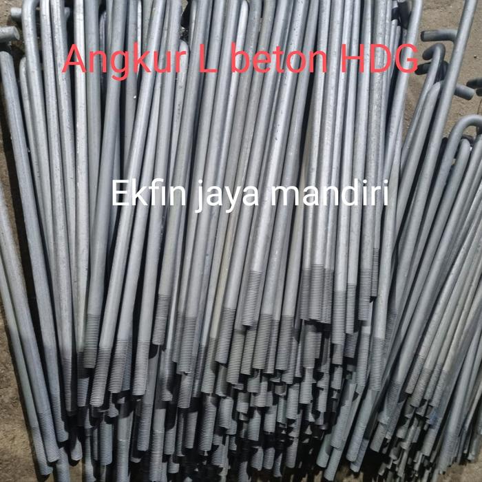Jual angkur L besi beton HDG | m16 x 50 cm | hotdip galvanis - Jakarta ...