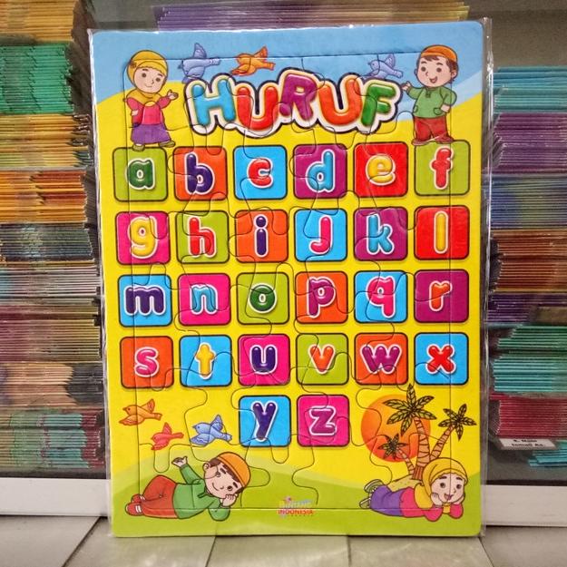 Jual Puzzle / Puzle / Pazel Mengenal Abjad - belajar Huruf untuk anak ...