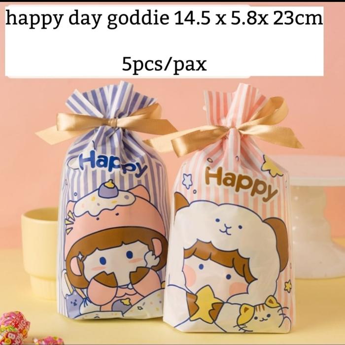 Jual plastik goodie bag serut unik plastik hadiah isi 5/pack MIX-14 ...