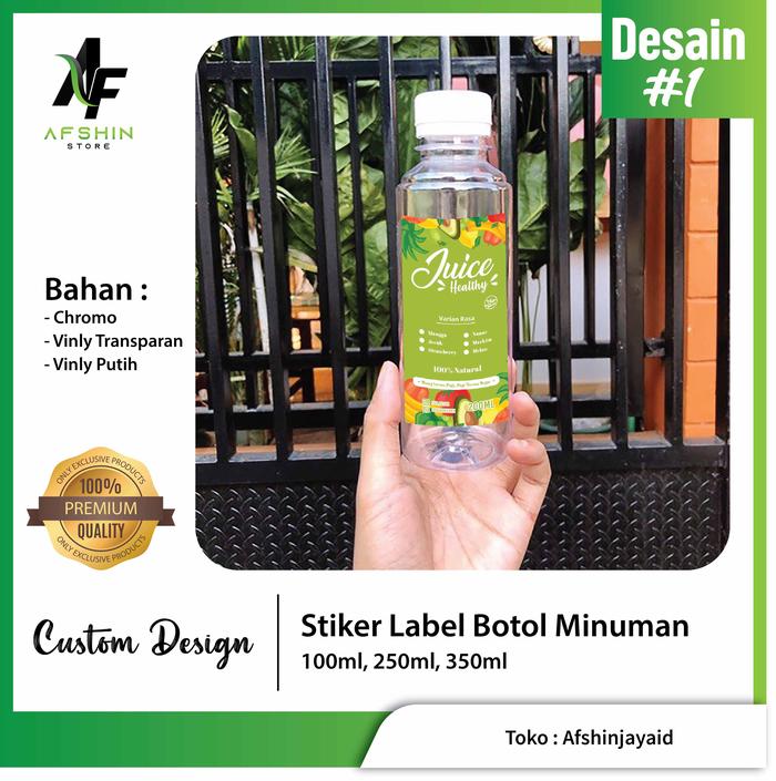 Jual Cetak Stiker Label Minuman Kemasan Botol Bisa Custom Desain Murah ...