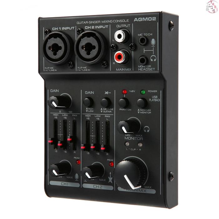 Jual Mini 2-Channel Sound Card Mixing Console Digital Audio Mixer ...