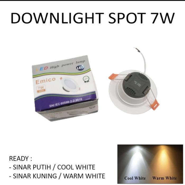 Jual LAMPU DOWNLIGHT LED PLAFON 3WATT 7WATT ASLI FULL TERANG 3W 7W ...