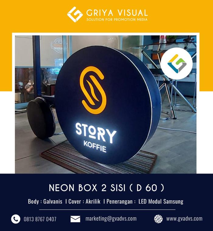 Jual NEON BOX 2 SISI DIAMETER 60 CM (STORY KOFFIE) - Jakarta Selatan ...