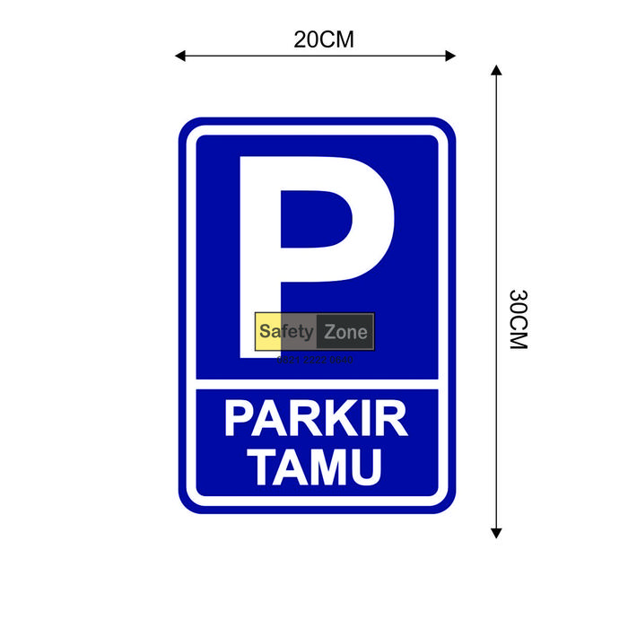 Jual Sign K3 Rambu Safety Parkir Tamu - Parkir Khusus Tamu Uk20x30 ...