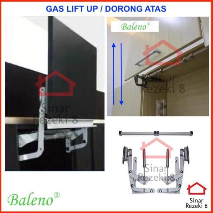 Jual Engsel Lift Up Hidrolik Gas Spring Pintu Lemari Kitchen Kabinet ...