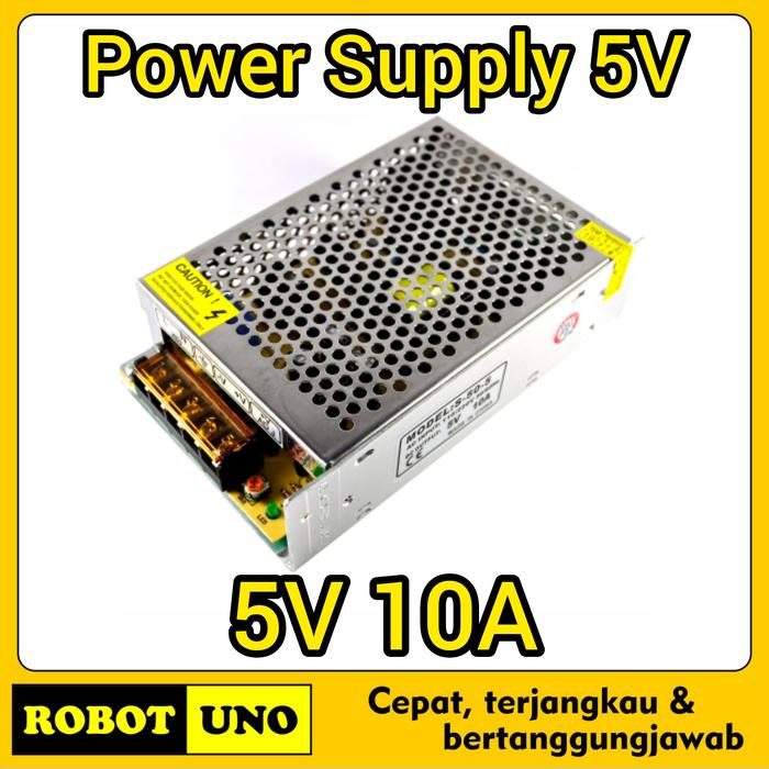 Jual Power Supply 5V 10A Adaptor Switching 5Volt 10 Ampere PSU Jaring ...