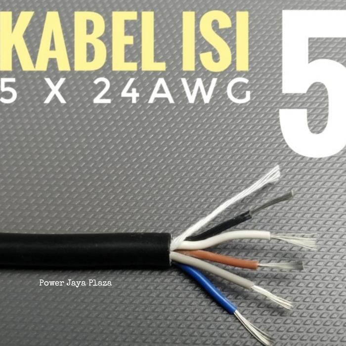 Jual Kabel isi 5 w + benang 24AWG 5x24 AWG 5p 5wires High Quality ...