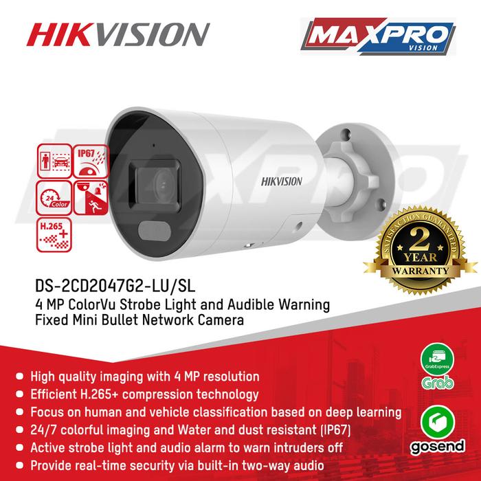 Jual DS-2CD2047G2-LU/SL - HIKVISION IP CAMERA 4MP COLORVU TWO WAY AUDIO - Jakarta Barat - Maxpro ...