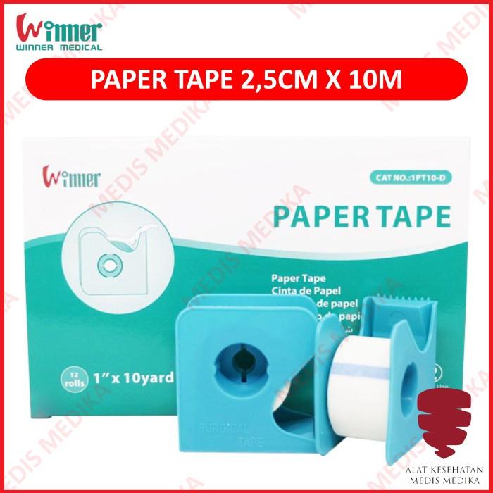 Jual Paper Tape 1" Winner Plaster Kertas Medis Isopore Dispenser ...