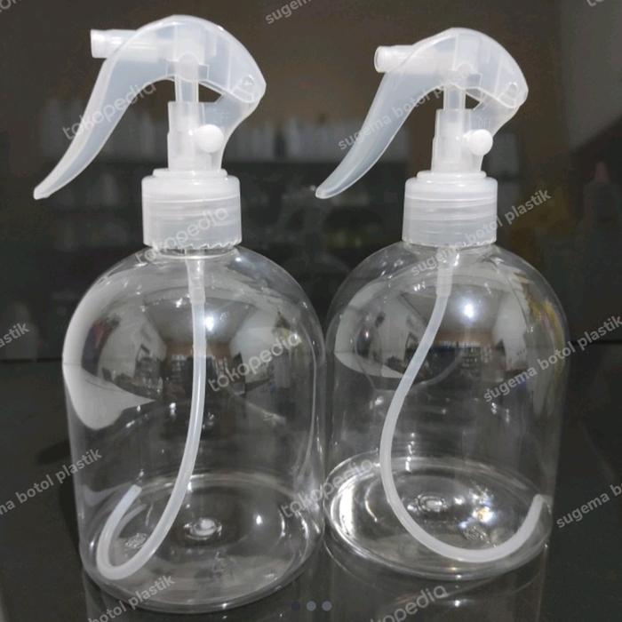 Jual botol spray trigger 500ml oval bening pet tutup triger bening - Kota Depok - sugema botol ...