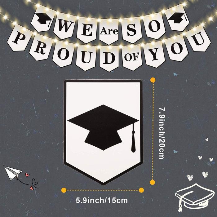 Jual bunting flag banner custom happy graduation graduate wisuda ...