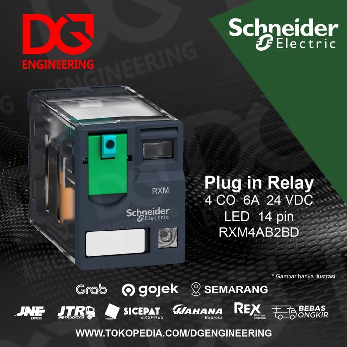 Jual Schneider Relay Power 14 Pin 6A 4CO Led RXM4AB2BD 24VDC - Kota Semarang - DG Engineering ...