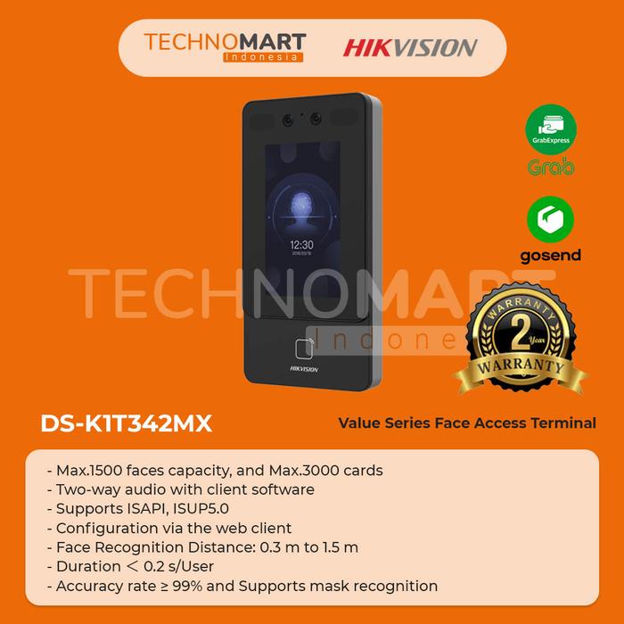 Jual DS-K1T342MX - HIKVISION ACCESS CONTROL - Jakarta Barat - Technomart Indonesia | Tokopedia