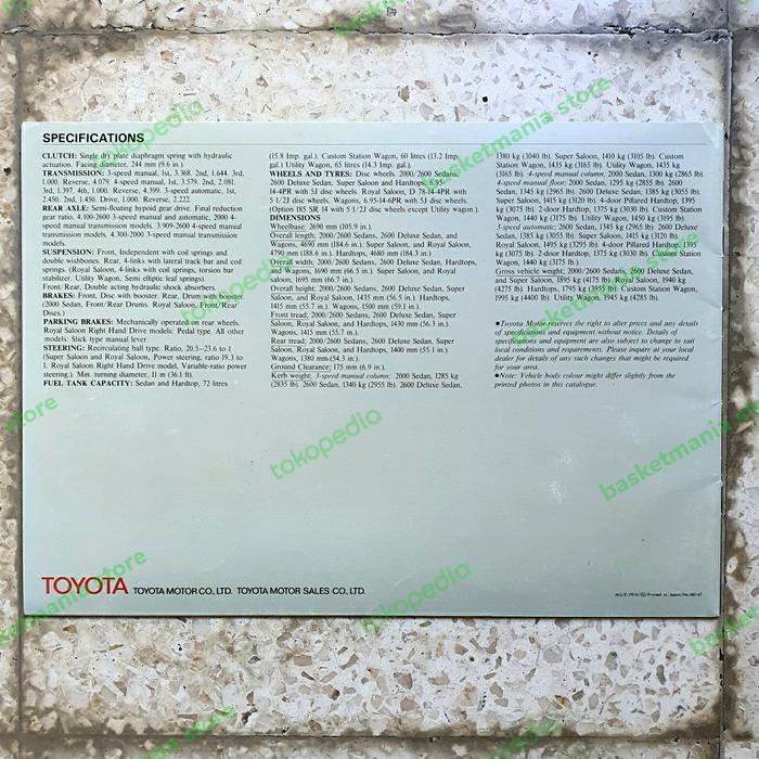 Jual Brosur Toyota Crown Iklan Booklet Katalog Iklan Mobil Lawas Di ...