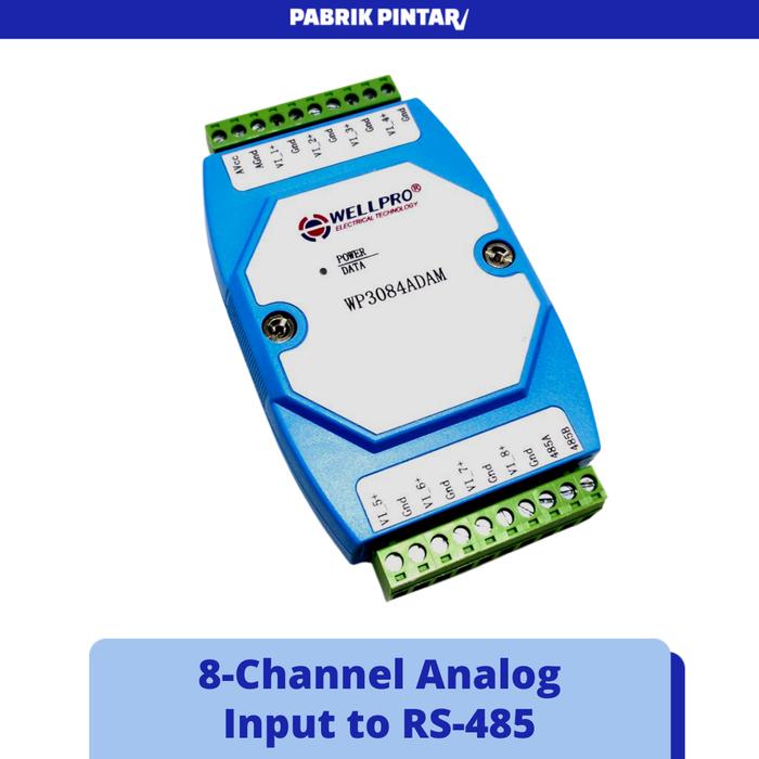 Jual Wellpro WP3084ADAM 8-Channel Analog Input to RS-485 Modbus RTU ...