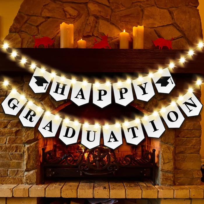 Jual bunting flag banner custom happy graduation graduate wisuda ...