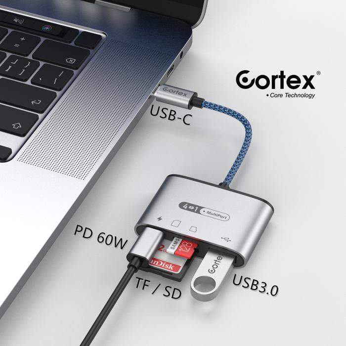 Jual Cortex MH371 USB C/Type-C To USB 3.0 + SD/TF Card + Charging ...