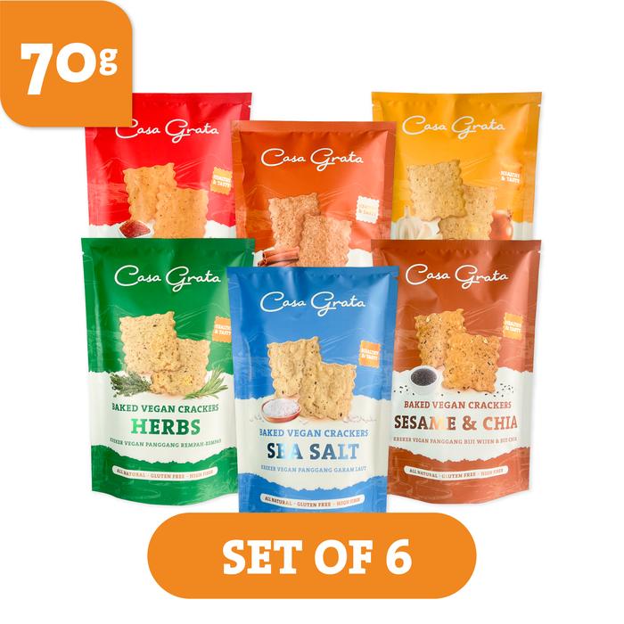 Jual 6 Packs - 70gr (6 Casa Grata Crackers - choose your own flavor ...