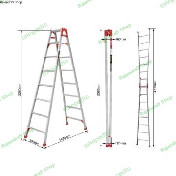 Jual Krisbow Tangga Lipat Aluminium 8 Step LADDER ALU MULTI-USE 8 Steps ...