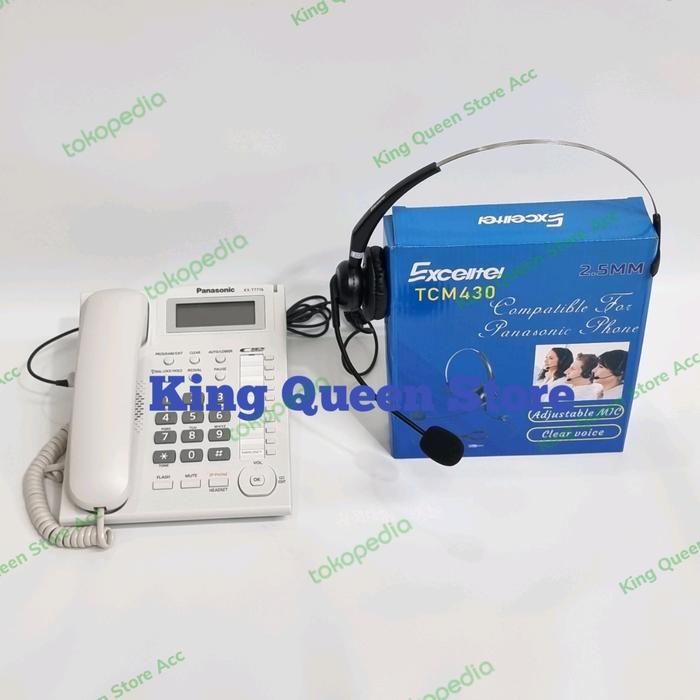 Jual Pesawat Telepon Panasonic KX-T7716 + Headset Excelltel 2,5 ...