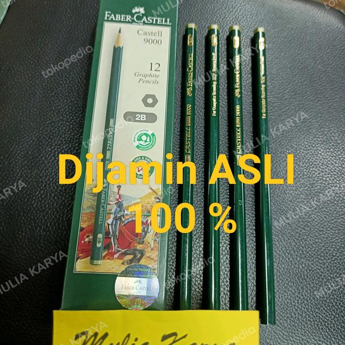 Jual Pensil Asli Faber Castell 2 B Faber Castel Pencil per kotak isi 12 ...