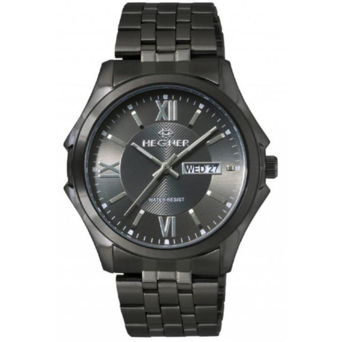 Jual JAM TANGAN PRIA HEGNER 8001 ORIGINAL GARANSI RESMI 1 TAHUN - GOLD ...