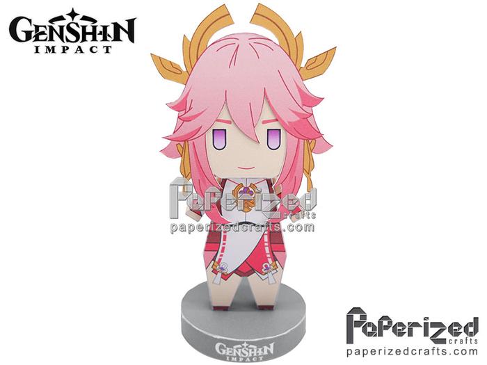 Jual Genshin Impact Figure Papercraft - Yae Miko (Paperized) - Kota ...
