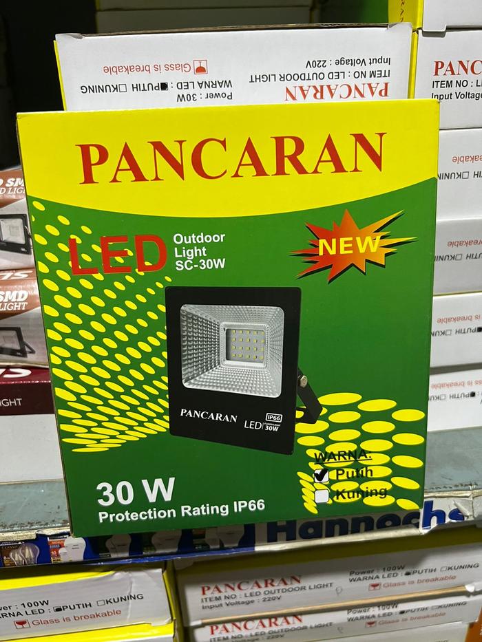 Jual Lampu LED Sorot Tembak 30 Watt PUTIH KUNING PANCARAN Flood Light 30W - - Kab. Tangerang ...