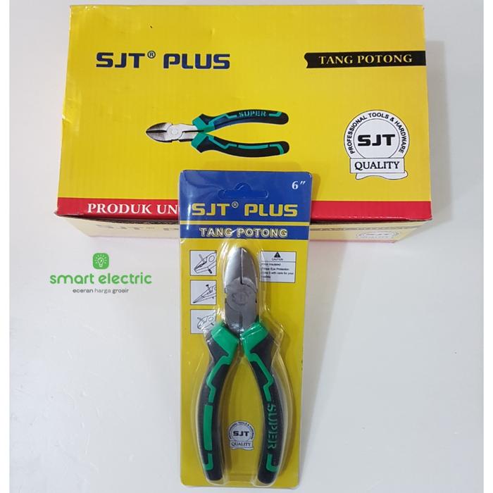 Jual SJT Plus Tang Potong Kombinasi Runcing 6" Inci Gagang Karet Bagus ...