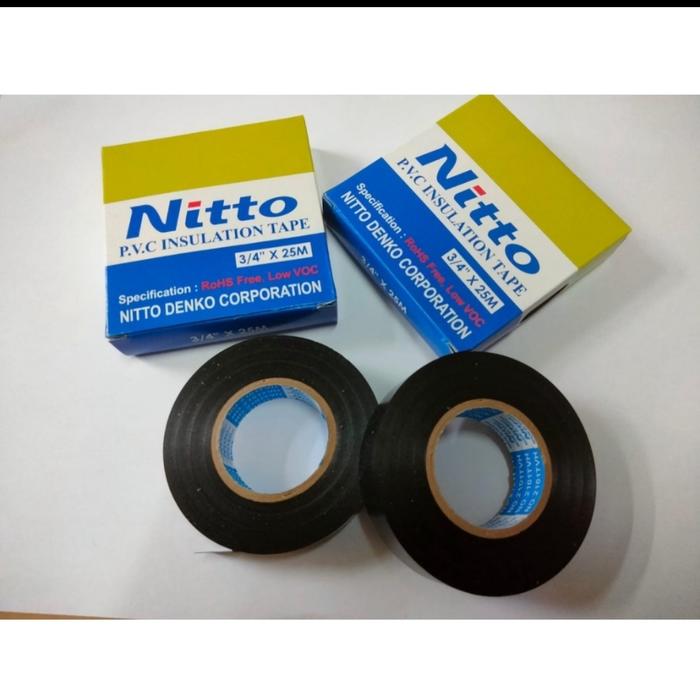Jual Isolasi Listrik Nitto Original Isolasi Kabel 3/4x25meter Lakban ...