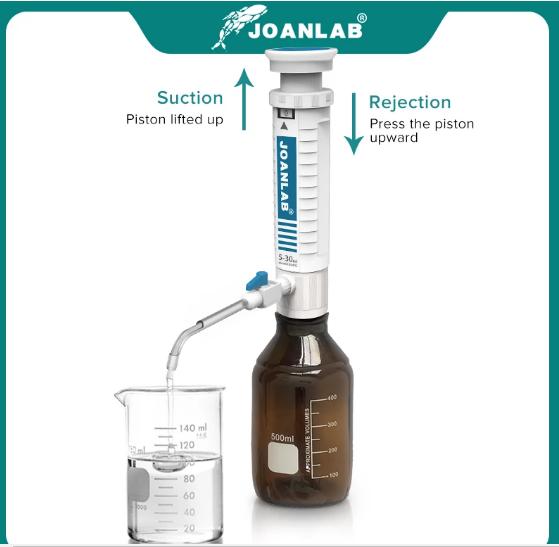 Jual Joanlab Bottle Top Dispenser Adjustable Quantitative Laboratory 10 ...