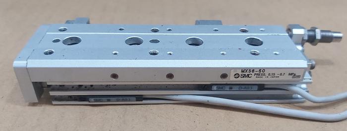 Jual Air slide table cylinder pneumatic set stopper MXS6-50 stroke 50mm SMC - Kab. Bandung ...