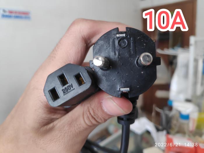 Jual Kabel Power Colokan PC CPU Komputer 2 Pin 16A EU Plug - 10 ampere ...