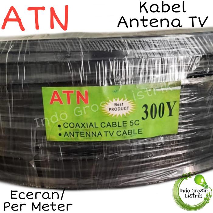 Jual Kabel Antena TV ATN Coaxial Cable 5C Hitam Antenna TV Cable Per ...