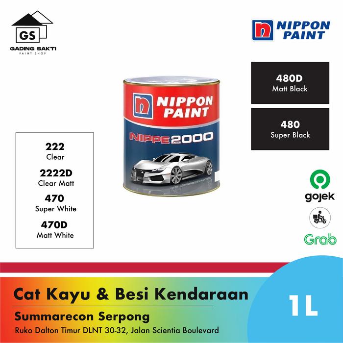 Jual Nippon Nippe 2000 Cat Duco Warna Black & White (Gloss & Matt) 1Ltr ...