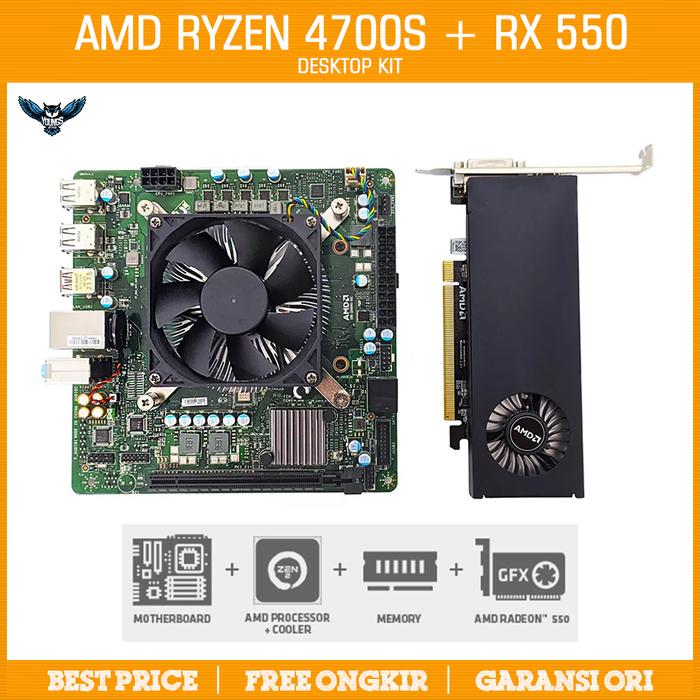 Promo Desktop Kit AMD Ryzen 4700S + RAM 16GB + VGA RX 550 2GB Cicil 0% ...