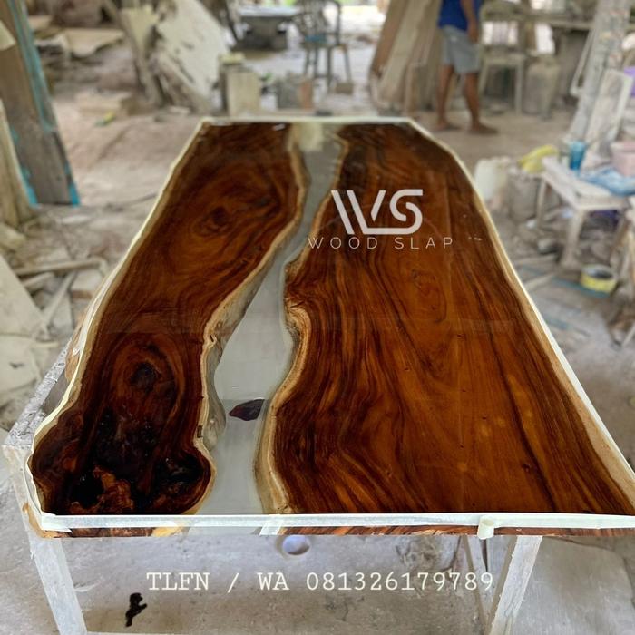 Jual MEJA RESIN EPOXY KAYU TREMBESI SOLID - Kab. Jepara - WOODSLAP ...
