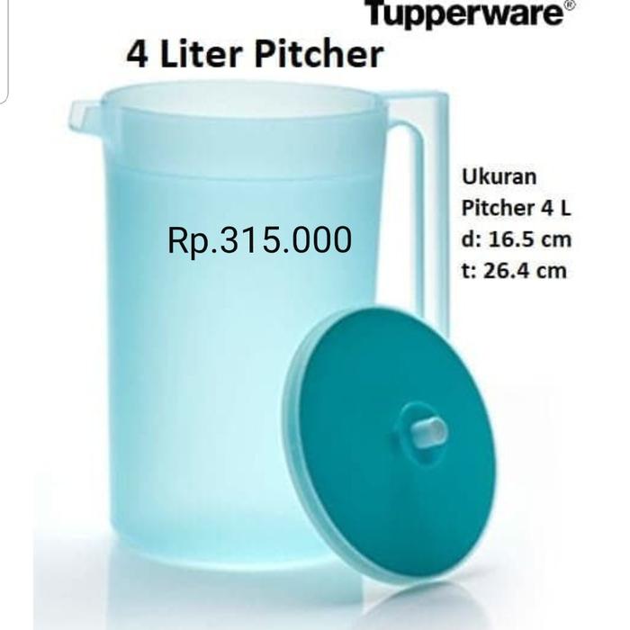 Jual Tupperware pitcher, slimeline, beverage buddy, fridge jug - Tutup ...
