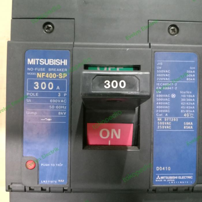 Jual NF400-SP 300A 3P NO-FUSE BREAKER MITSUBISHI - Jakarta Pusat ...