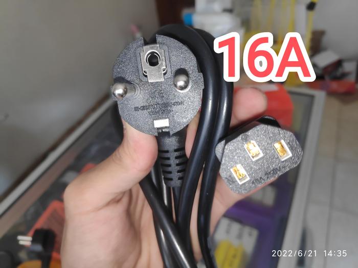 Jual Kabel Power Colokan PC CPU Komputer 2 Pin 16A EU Plug - 10 ampere ...