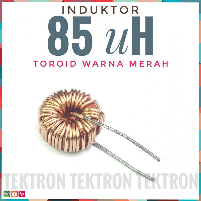 Jual Induktor Toroid Ferit 85uH d 15mm t 6mm Warna Merah 80uH-100uH ...