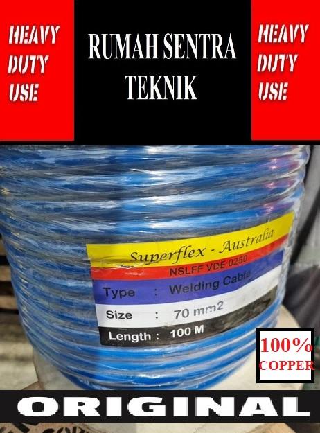 Jual KABEL LAS SUPERFLEX 70 MM BIRU / WELDING CABLE FULL TEMBAGA 70MM ...