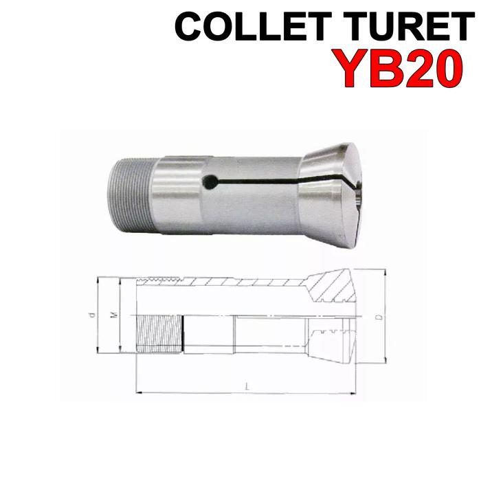 Promo Collet Turet YB 20 YEONG YIH Arbor Chuck YB20 Milling Penjepit ...