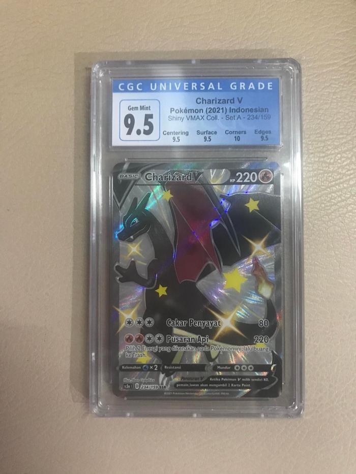 Jual charizard v shiny CGC 9,5 indonesia pokemon tcg slab dgn sub grade ...