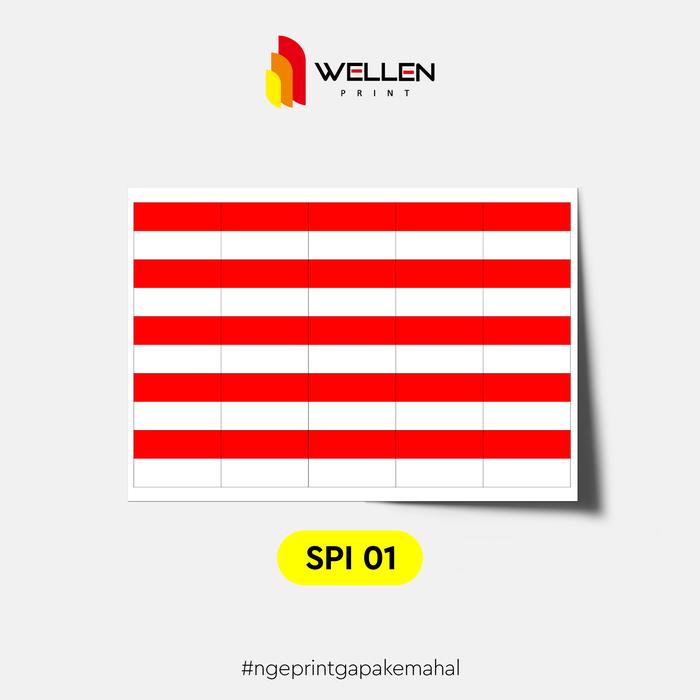 Jual Cetak Sticker Bendera Indonesia / Print Stiker Pipi Merah Putih ...