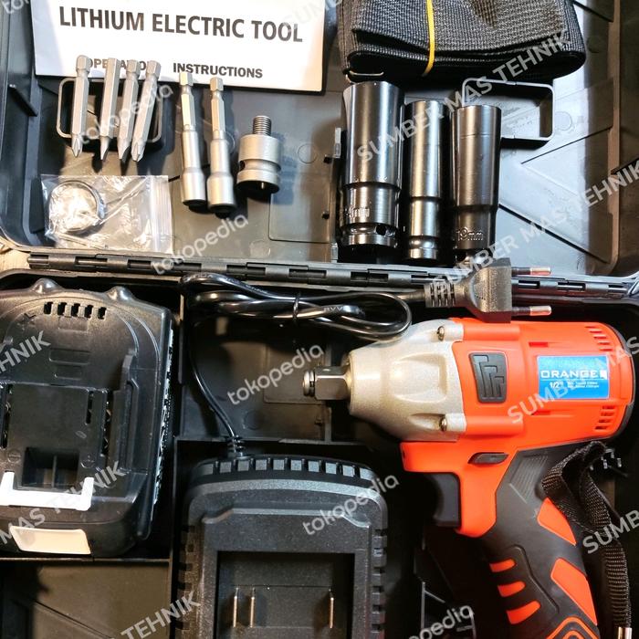 Jual IMPACK WRENCH CORDLESS 1/2 INCHI MESIN PEMBUKA BAUT ALAT BUKA MUR ...