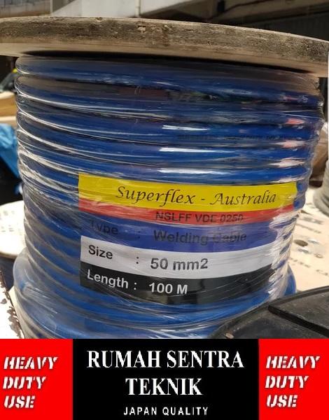 Jual KABEL LAS SUPERFLEX 50 MM BIRU / WELDING CABLE FULL TEMBAGA 50MM ...