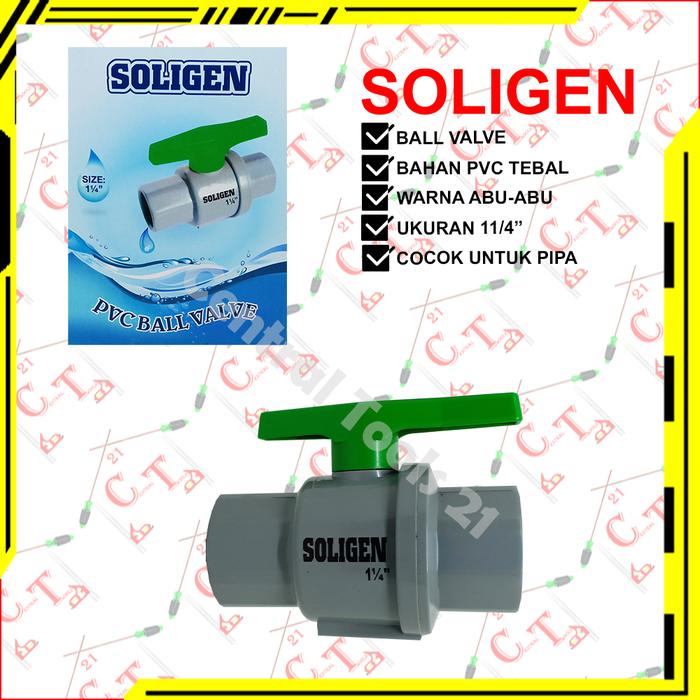 Jual Ball Valve Pvc Stop Kran Polos Tebal Ukuran 1" 11/4" 11/2" 2 ...